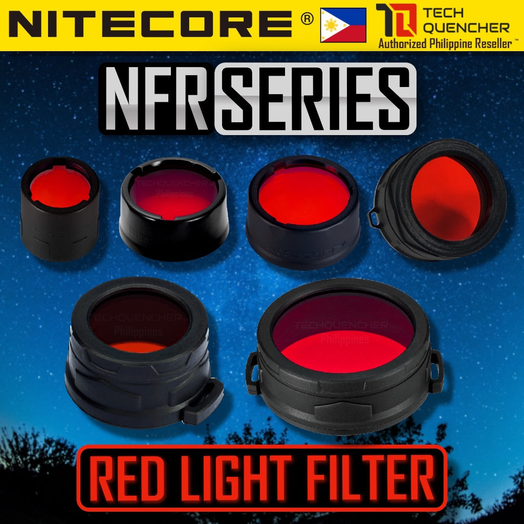 Nitecore Flashlight Filter - NFR - NFB - NFG - NFD - Diffuser - Red ...